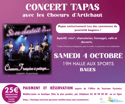 Concert tapas avec les Chœurs d'artichaut - Mairie de Bages 66